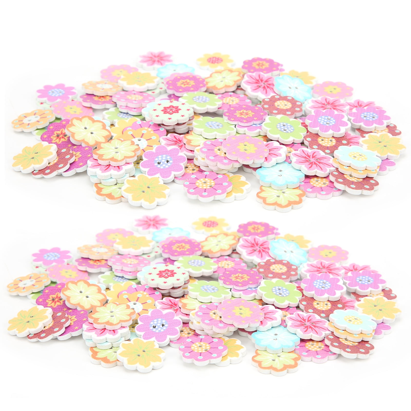 Click here for Unbranded Sewing Buttons200pcs Painted Flowers But... prices