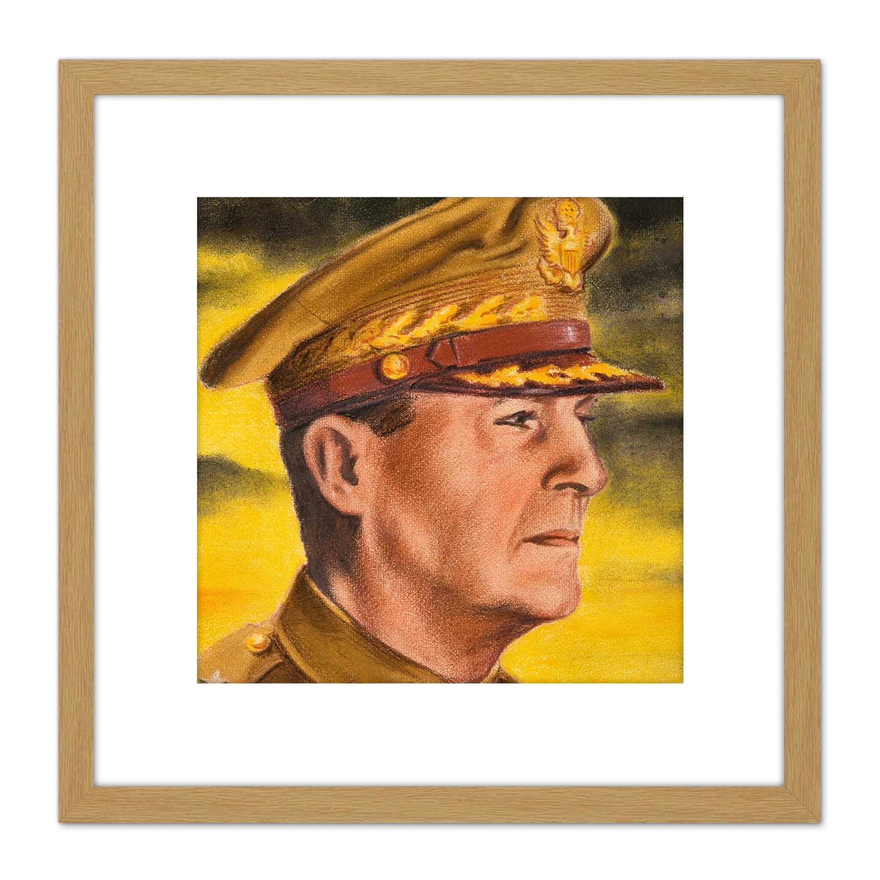 Timym Portrait US General Douglas MacArthur Painting 8X8 Inch Square ...