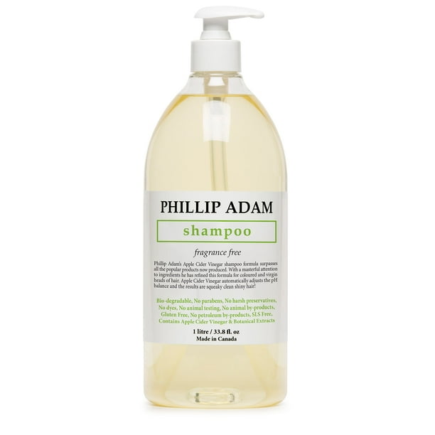 Champú Phillip Adam sin fragancia, 1 litro, sin sulfatos ni parabenos ...
