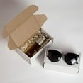 50 Pack 6.5x3.2x2.2 Inches Small Shipping Boxes, White Corrugated ...