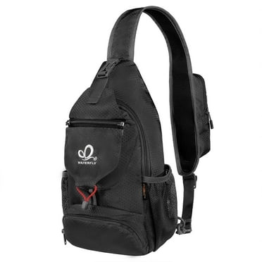 WATERFLY Crossbody Sling Backpack: Unisex Anti-Theft Travel Shoulder ...
