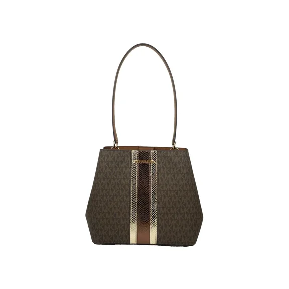MICHAEL KORS Medium Mercer Leather and Logo Accordion Crossbody Bag in ...