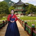Slccxzc Women Hanbok Dress Traditional Korean Costume Long Sleeve ...
