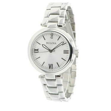 Bulova Women's Two Tone Crystal Turn Style Watch 98L245 - Walmart.com