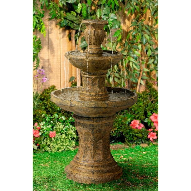 John Timberland Tuscan Garden Rustic 3 Tier Basin Outdoor Floor Water ...
