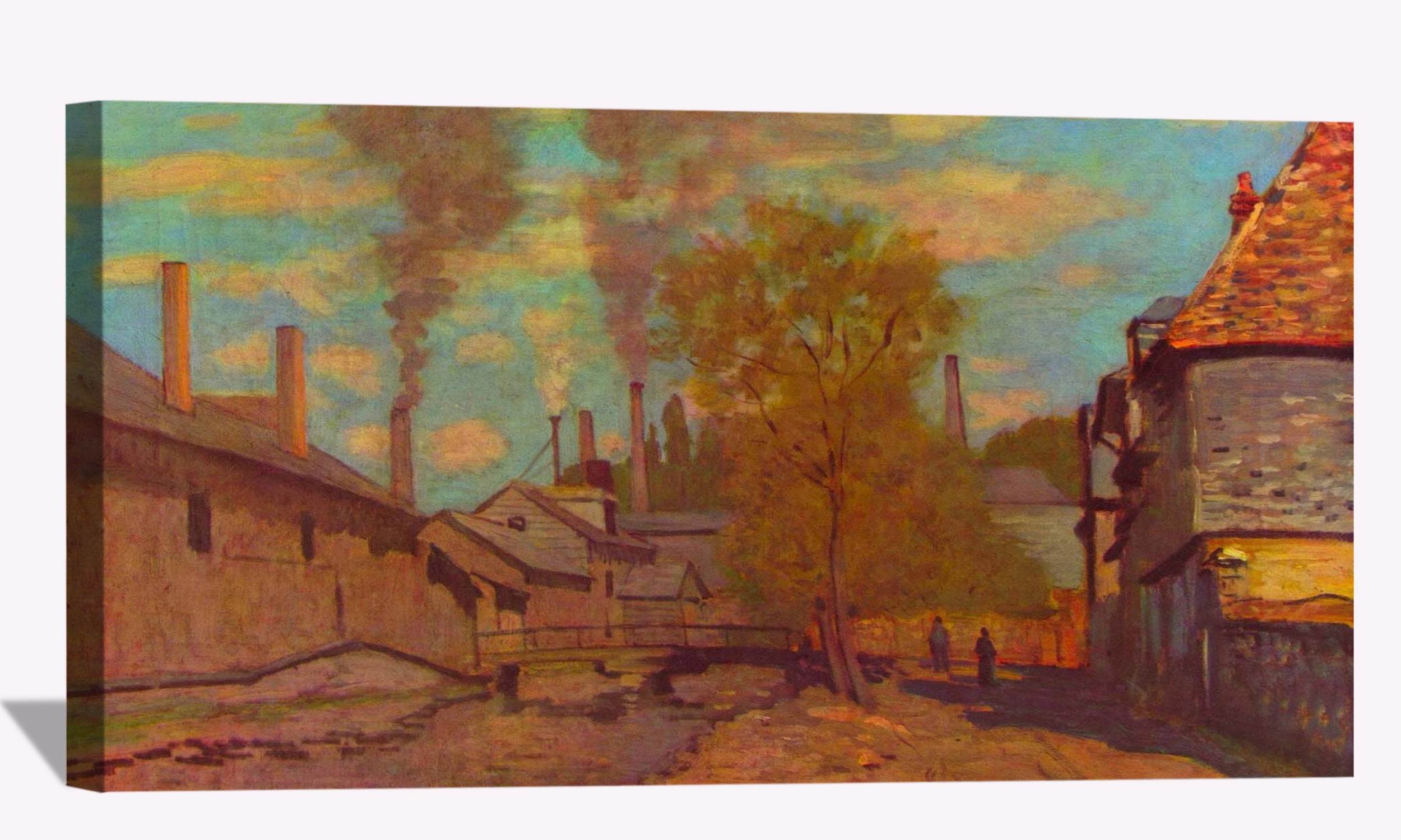 Claude Monet Canvas Wall Art Monet Robec Framed Painting For Bedroom Livingroom Office - Walmart.com