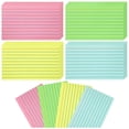 50 Sheets 3X5 Ruled Colored Index Cards, Flash Cards Lined Study Note ...