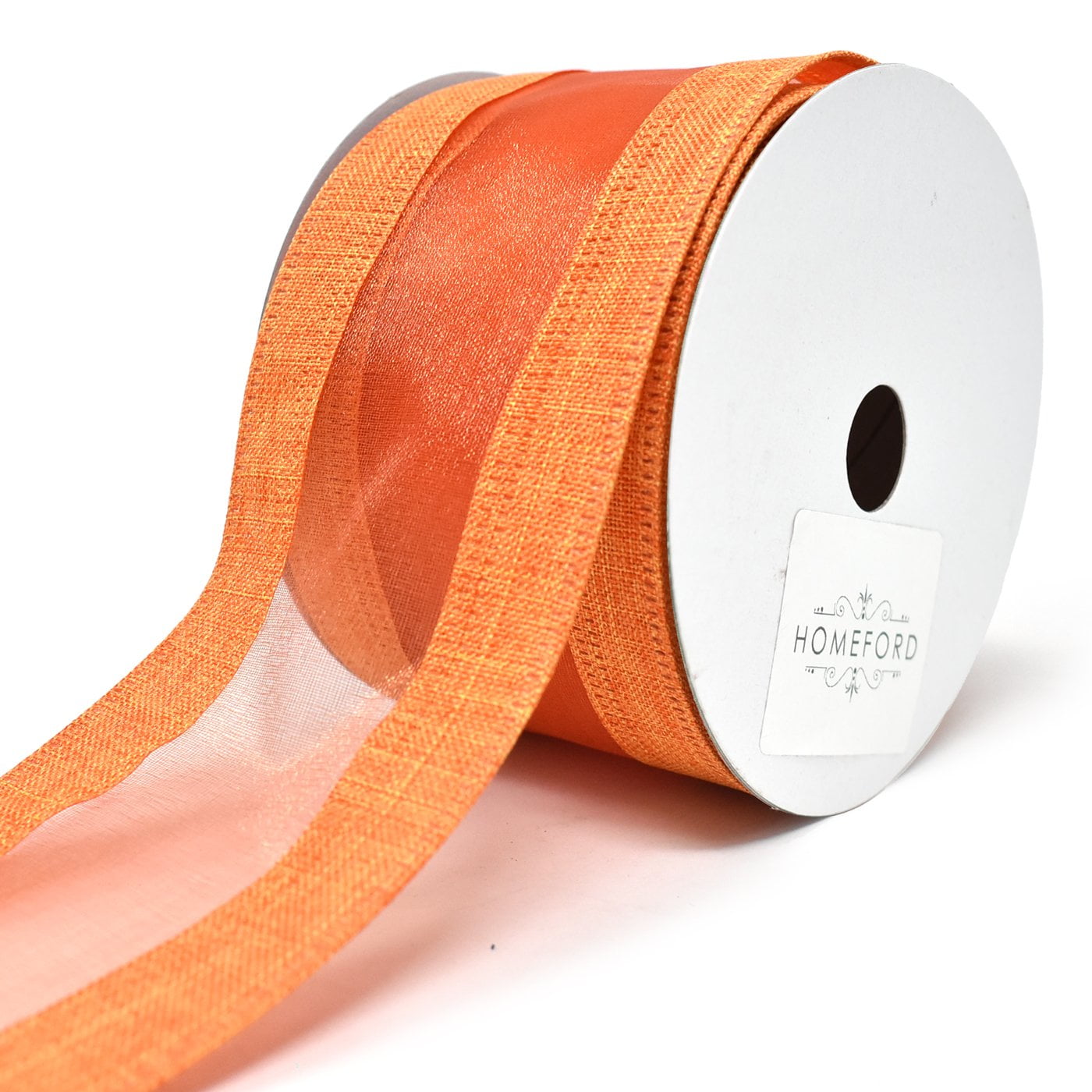 Linen Edge Wired Organza Ribbon, 2-1/2-Inch, 10-Yard, Orange - Walmart.com