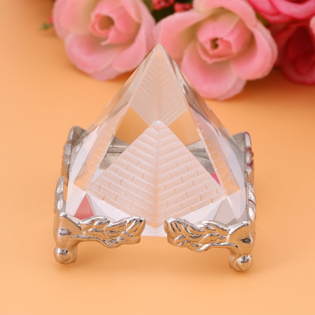 Ejoyous Creative Crystal Pyramid Quartz Stone Carving Figurine Home ...