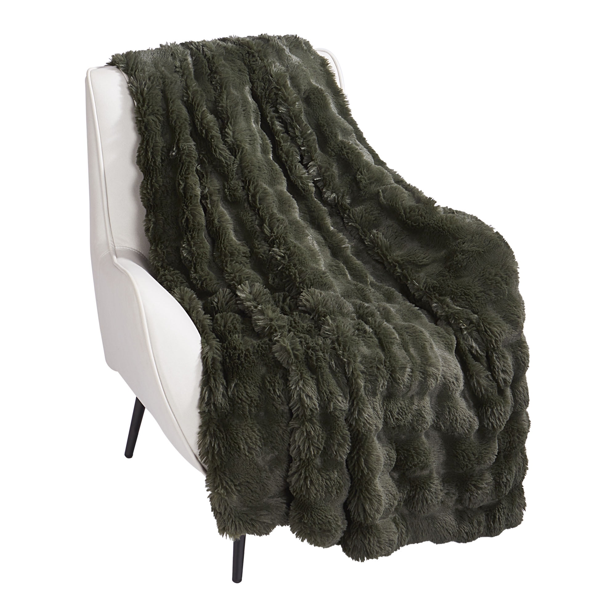Click here for Holiday Time Green Bubble Faux Fur Throw Throw prices