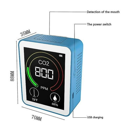 Co2 Detector Air Quality Detector Intelligent Air Detector Portable ...