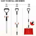 Qonioi Snow Shovel, Heavy Duty Plastic Snow Pusher and Ice Scraper ...