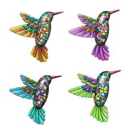 BCZHQQ 3D Hummingbird Metal Garden Wall Art - Handcrafted Iron Sculpture for Outdoor & Indoor ...