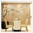 Large Floral Tree and Birds Wall Decals, DIY Decoration, Size 187x128cm ...