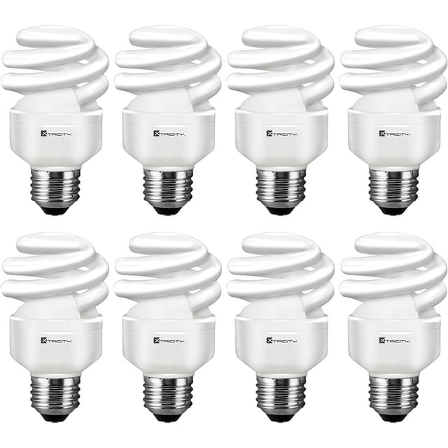Xtricity Compact Fluorescent Light Bulbs T2 Spiral, E26 Base, 2700k ...