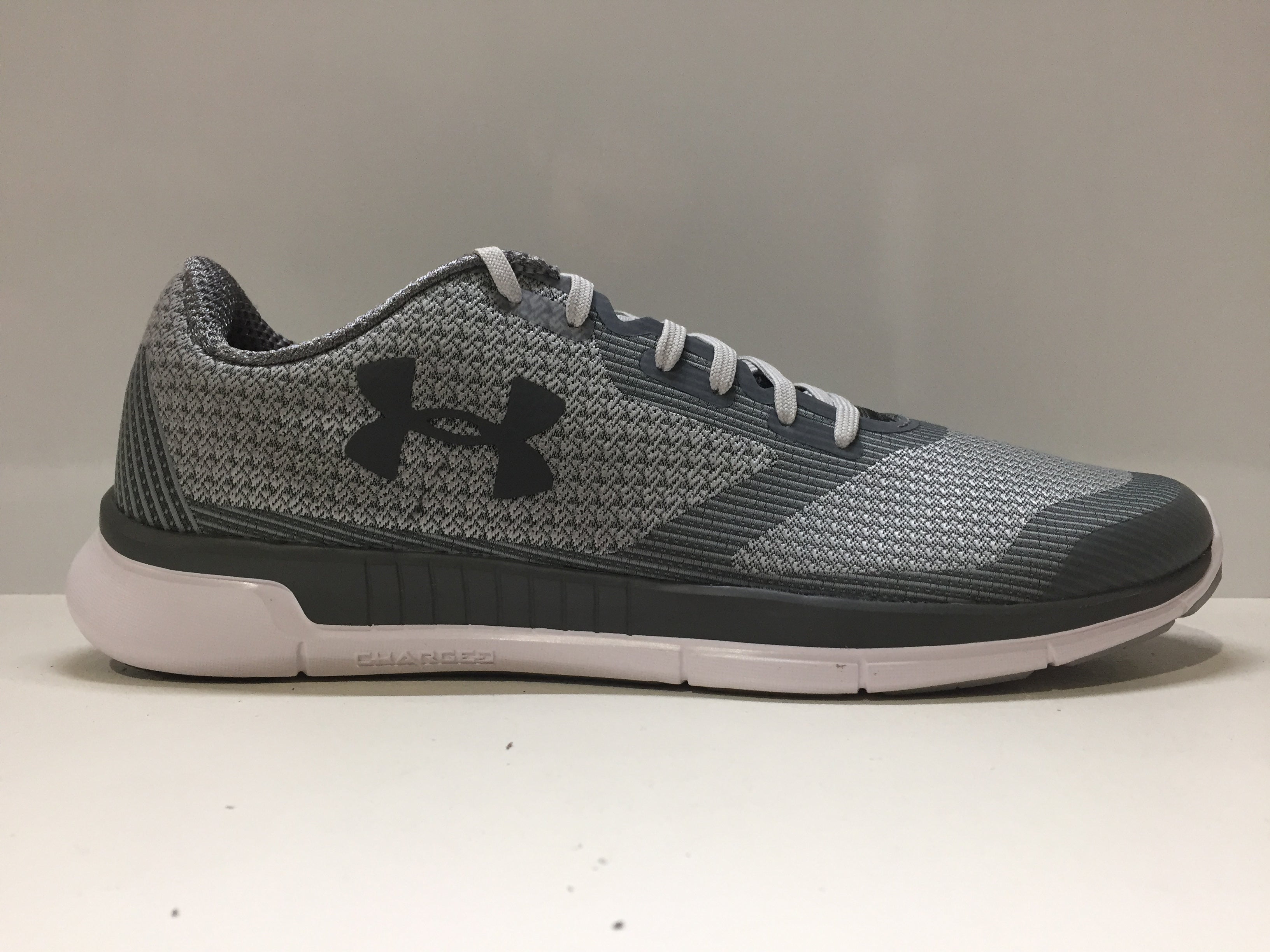 Under Armour Mens Charged Gray Running Shoes Sneakers 10.5 Pair Of ...