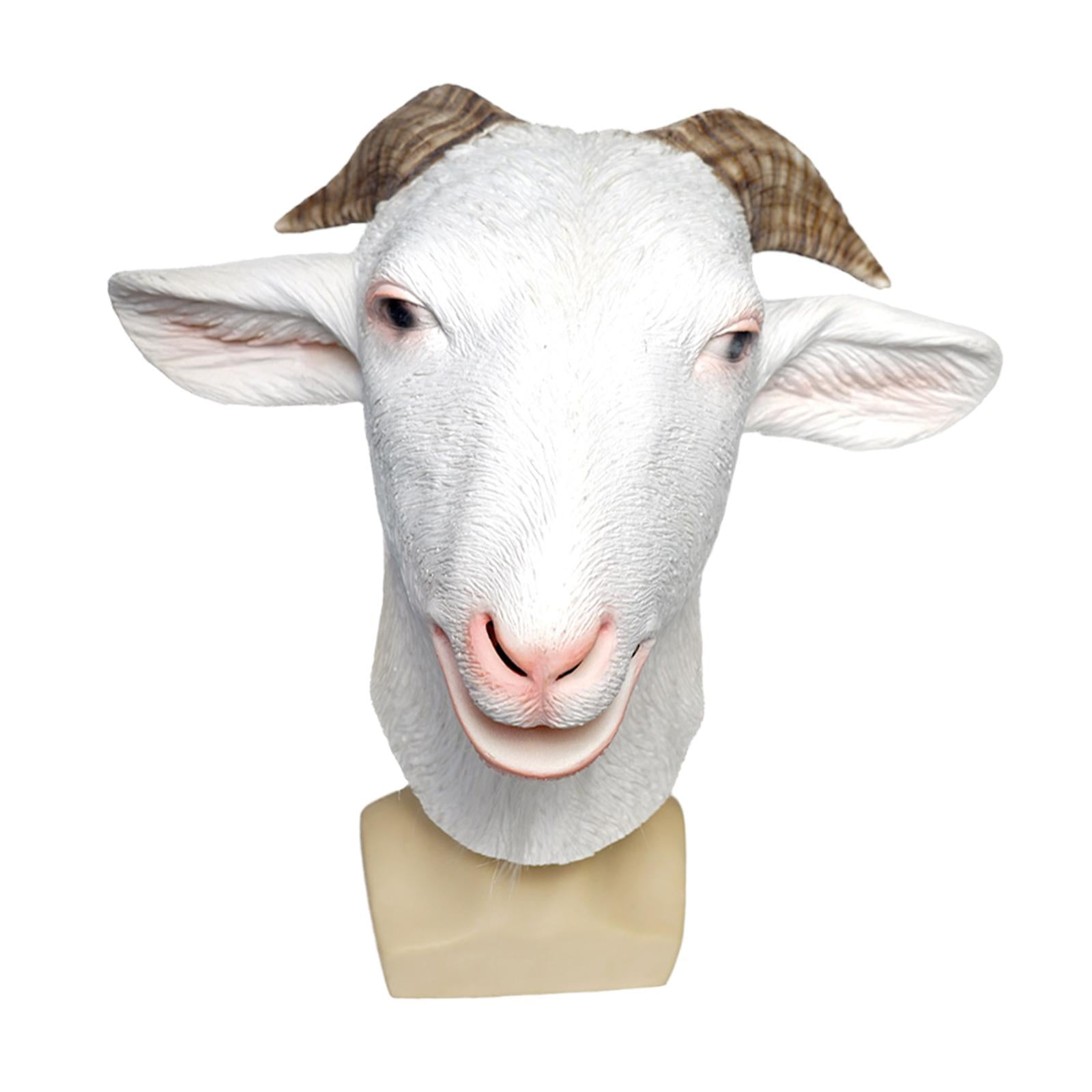 Máscara de disfraz de cabra, máscara de animal de cabeza completa para ...