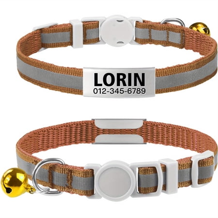 Customizable Reflective Cat Collars with Bells - Perfect for Male ...