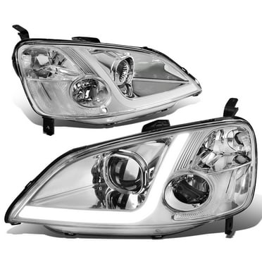 Spec-D Tuning Honda Civic 2001 2002 2003 LED Halo Projector Headlights ...