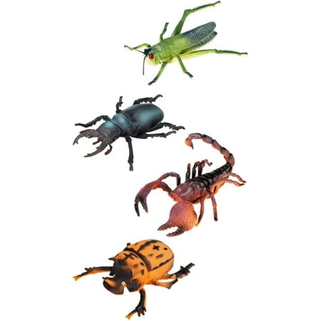 TOOAD 4 Pièces Insectes Chiffres Jouets Stag Beetle Excréments Scorpion ...
