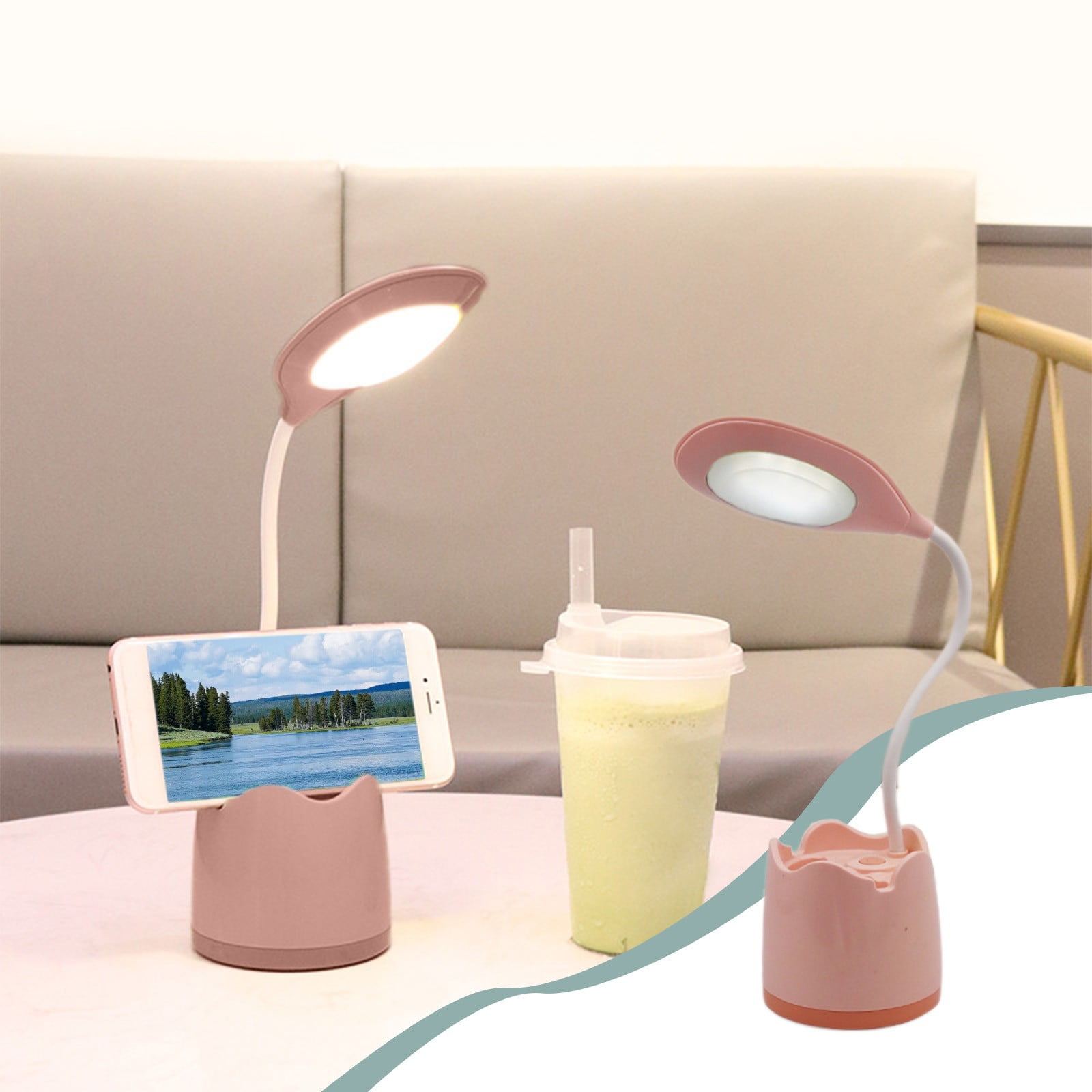 Lámpara de escritorio LED protector para los ojos, recargable por USB ...