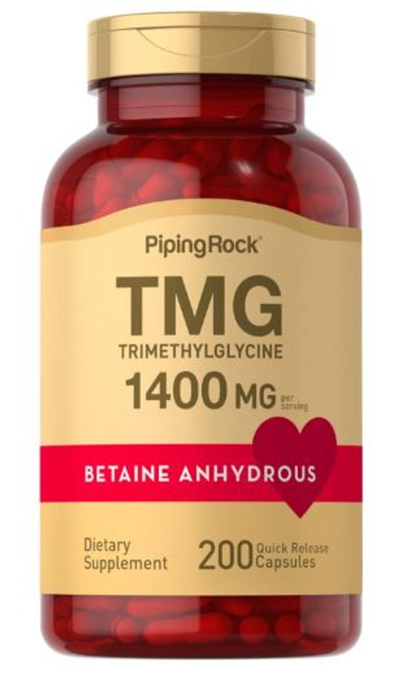 TMG Trimethylglycine | 1400 mg | 200 Capsules | Betaine Anhydrous ...