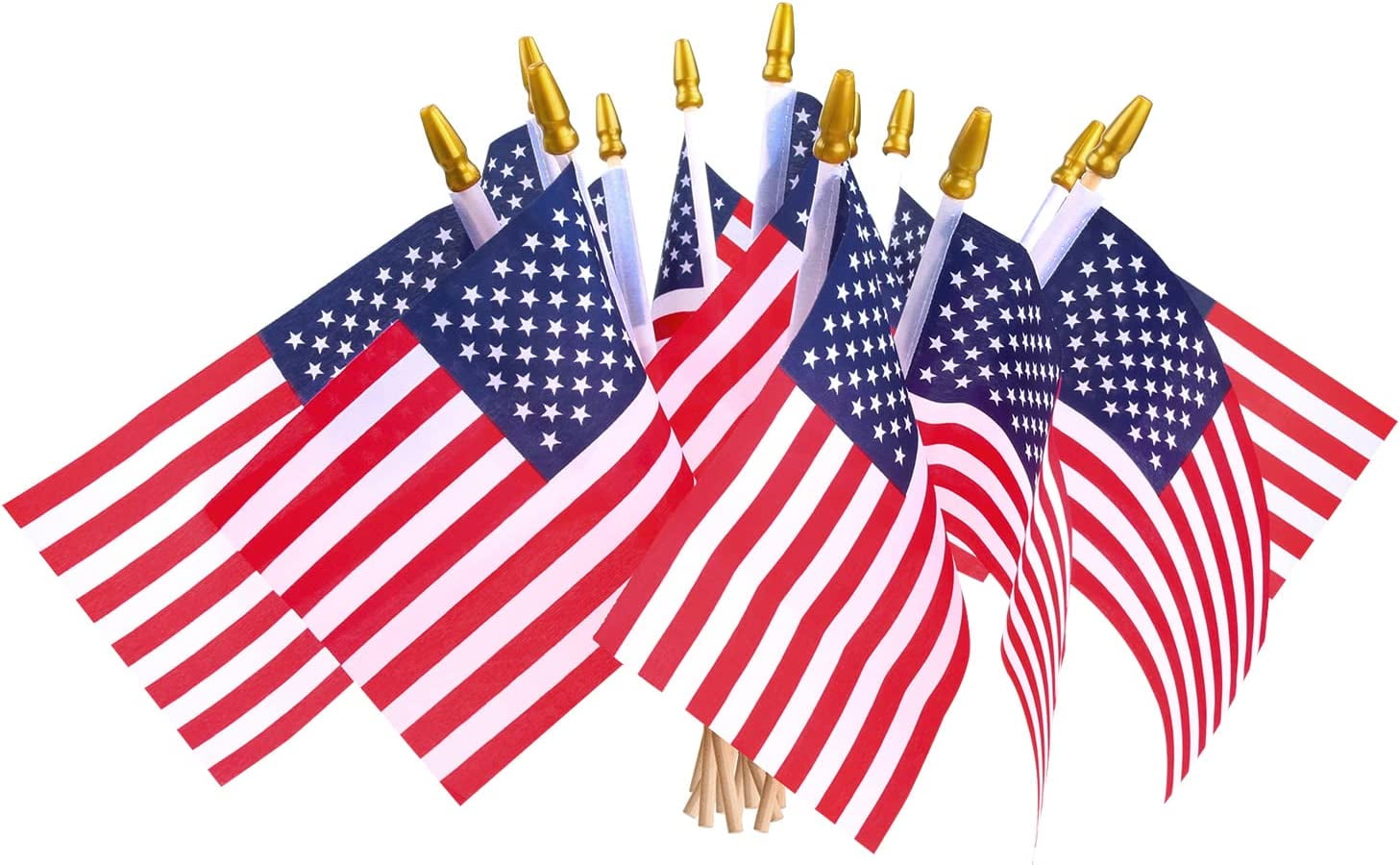 FERSWE Small American Flags On Stick 4th Of July Outdoor Decor Small ferswe-small-american-flags-on-stick-4th-of-july-outdoor-decor-small