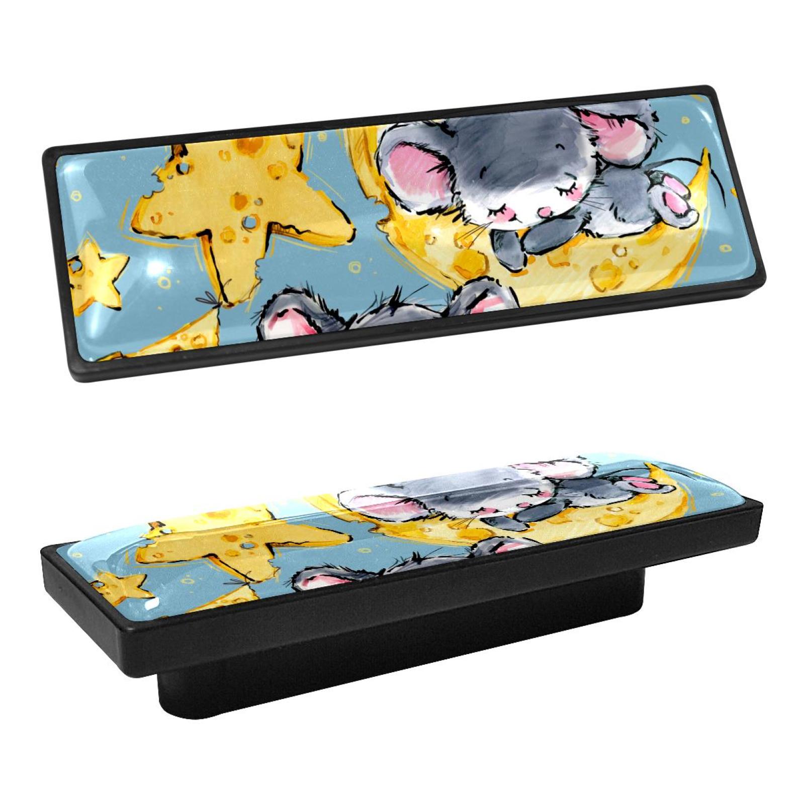 4 Pcs Rectangle Cabinet Handle Cupboard Knob Drawer Pulls Handle Funny ...