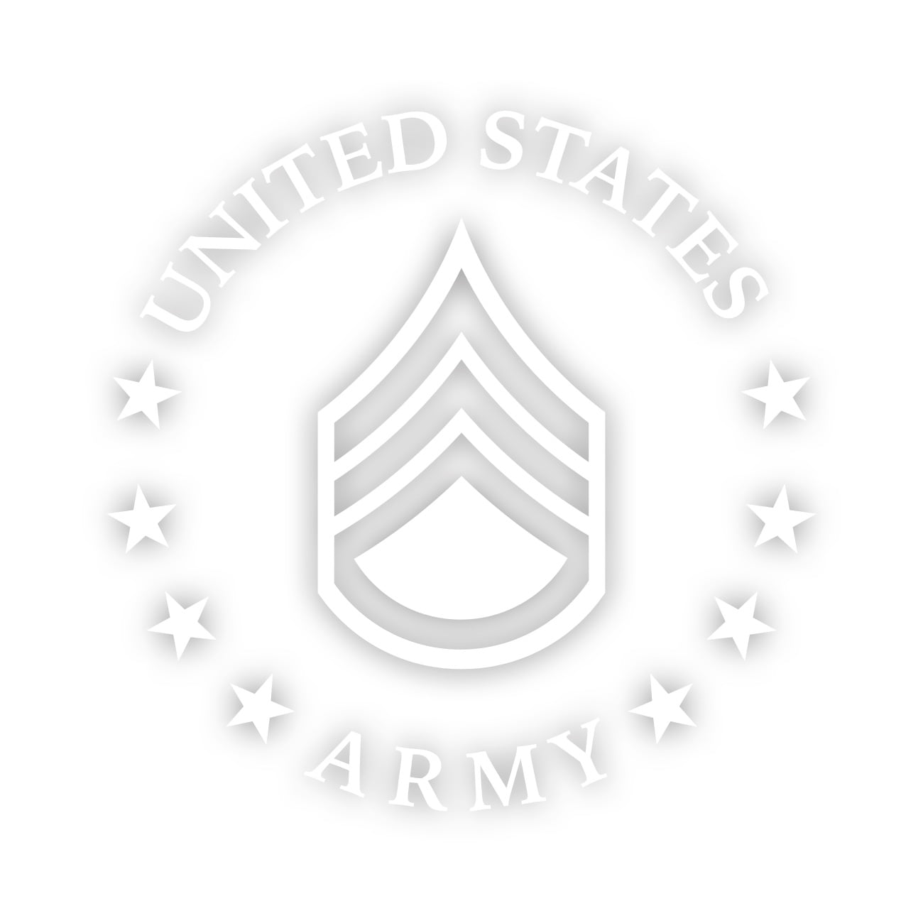 E-6 Staff Sergeant US Army Rank Sticker Decal Die Cut - Self Adhesive ...