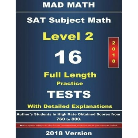 2018 SAT Math Level II 16 Tests | Walmart Canada