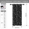 Bat and Moon Gothic Pattern Blackout Curtains,Triple Weaved Fabric ...