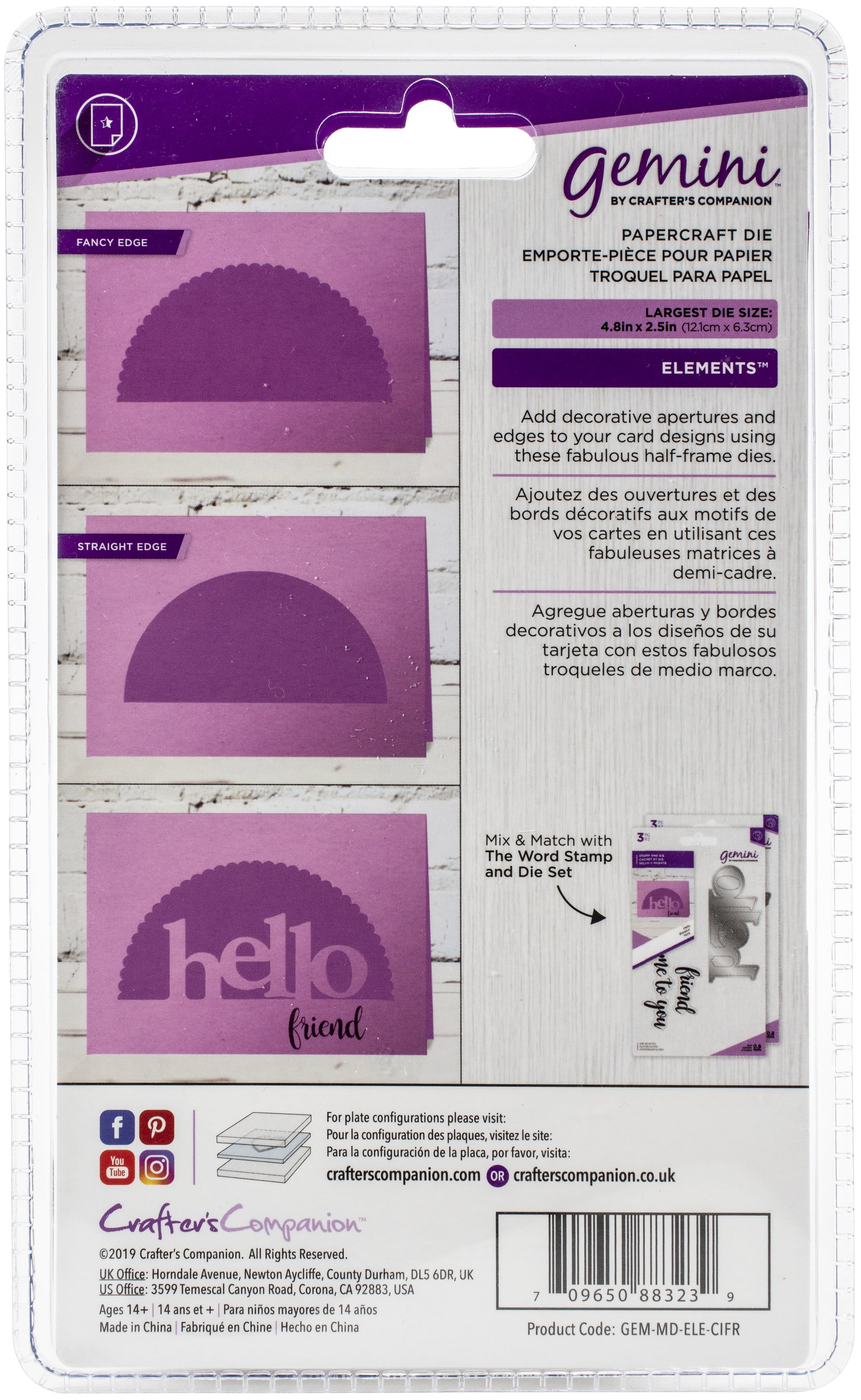 Crafter's Companion Gemini Elements Dies-Circle Frames - Walmart.com