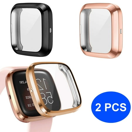 2-piece Case Compatible with Fitbit Versa 2 Protective Cover, Flexible ...