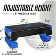 Yes4All Multifunctional Adjustable Aerobic Stepper, Extra Half Round ...