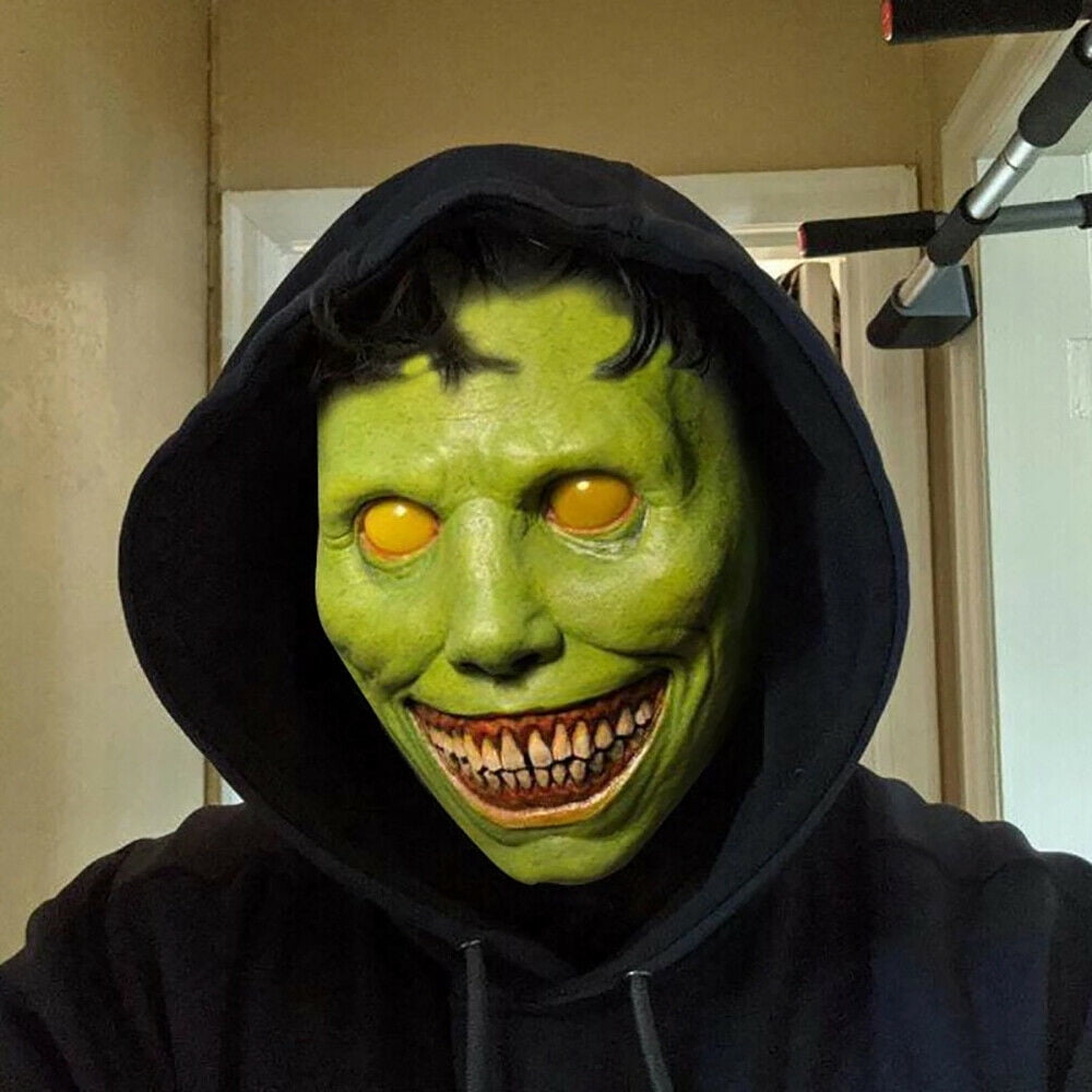 Buy Exorcist Face Mask Horror Scary Demon Smile for Halloween Cosplay ...