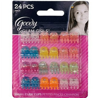 Goody Mini Crown Hair Claw Clips, 15 Count, Assorted Colors, SlideProof ...