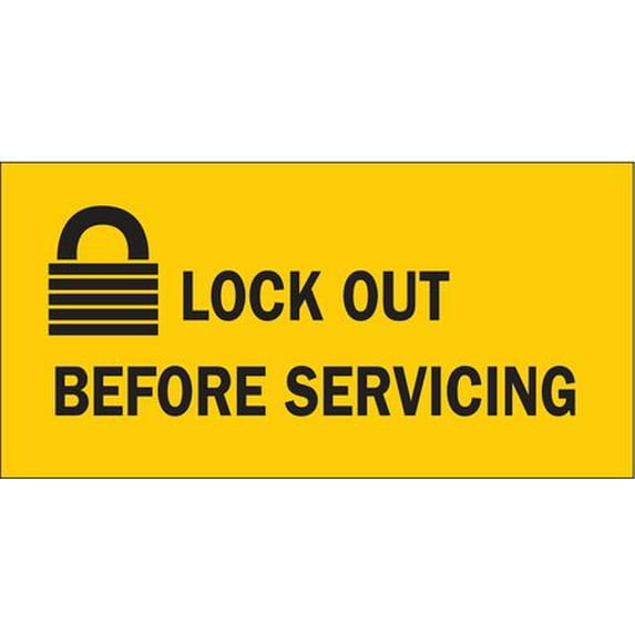 BRADY 88302 Lockout Sign,2-1/4 x 4-1/2In,BK/YEL,ENG - Walmart.com