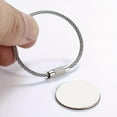 60Pcs Metal Keychains Label Rope Stainless Steels Wire Cable Keychains ...