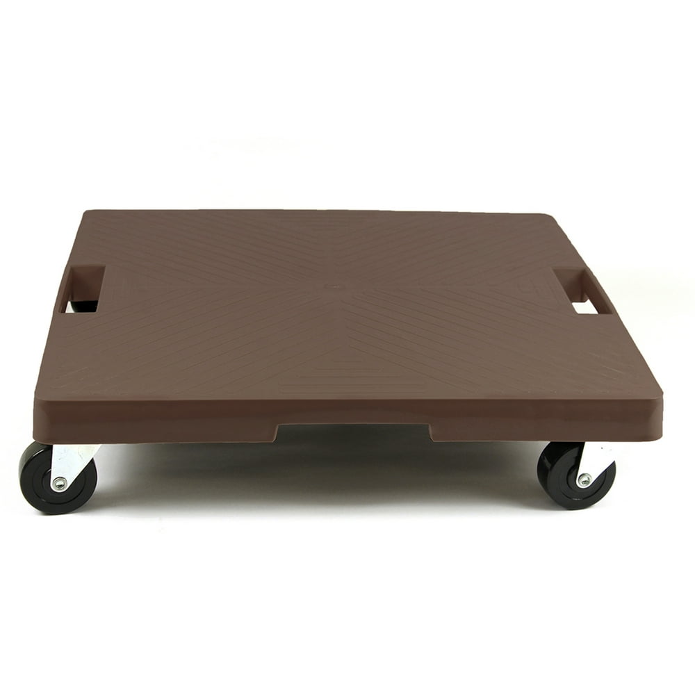 DeVault Enterprises 16" Square Plant Dolly Espresso w/Handle - Walmart ...