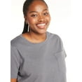 Terra And Sky Womens Plus Size Cotton Pocket T Shirt Dress Sizes 0x 5x