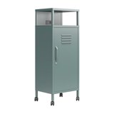 Novogratz Cache Metal Locker-Style Mobile Storage Cart, Hunter Green ...