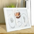 Baby Hand & Foot Print Clay Cast Kit & Fold Photo Picture Frame ...