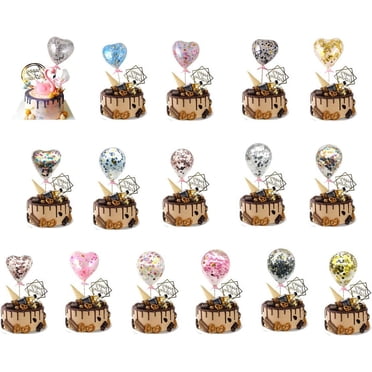 Multi Color Balloon Bouquet Cluster/Single Birthday Balloon Pick Cake ...