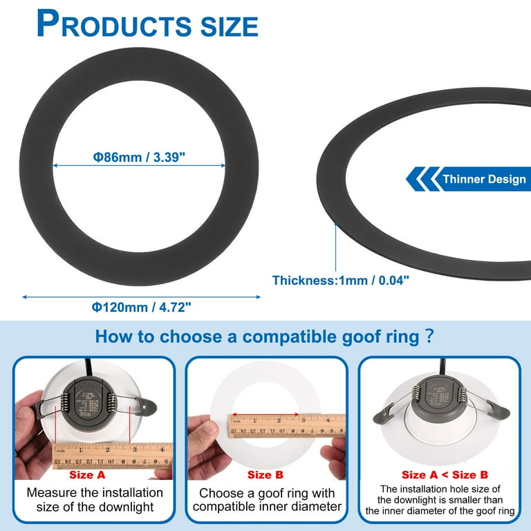 Recessed Light Trim Rings LightLabs Goof Rings - 12 Pack Drywall Repair ...