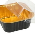 Mini Cake Pans with Lids 40 Sets Aluminum Foil Box Disposable Dessert ...