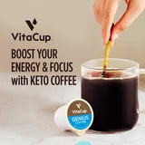 VitaCup Genius Keto Coffee Pods w/ MCT Oil Compatible w/ K-Cup Brewers ...