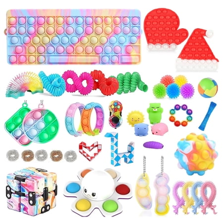 Mialoley 42 Pieces Fidget Toys, Sensory Stress Relief Finger Press ...