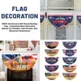 QLUEWX USA 250th Anniversary Flag, 35"x18" Half-Round Flags Banner 4th ...