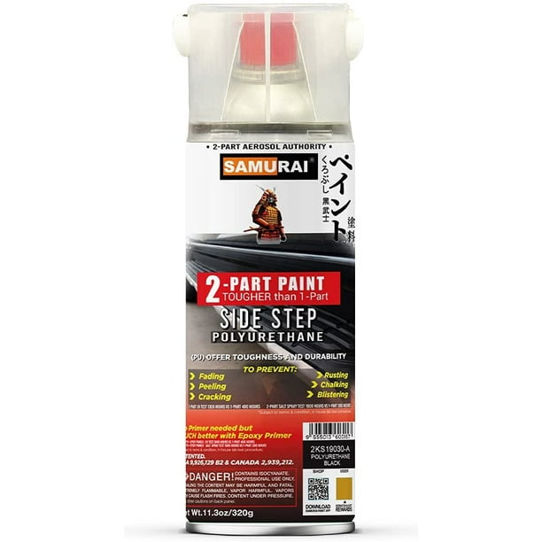 Samurai 2-Part Polyurethane Spray Paint for Car Side Step - 11.3 Ounce ...