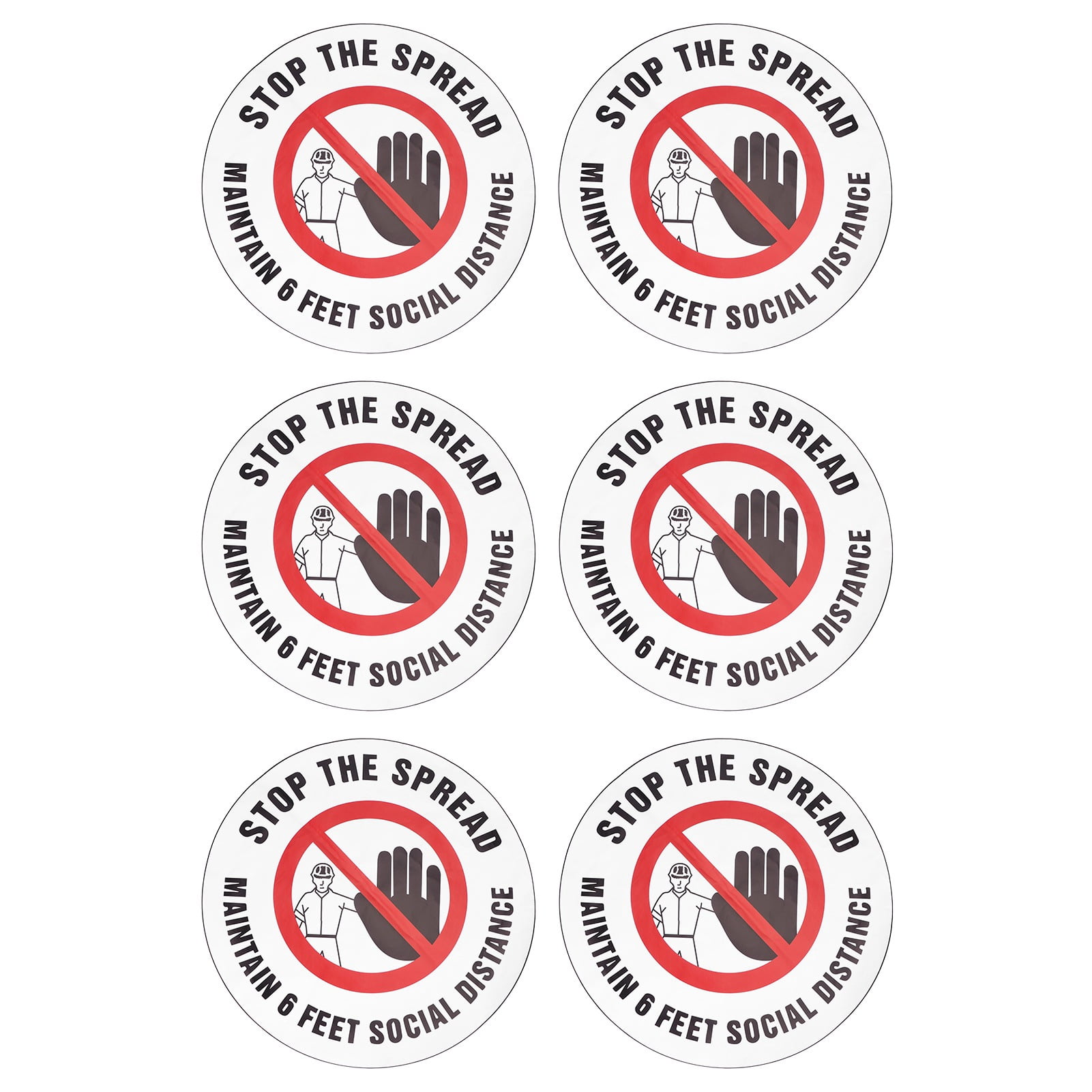 Distancing Signage Distance Marker Sticker 2 Sets Social Distancing ...
